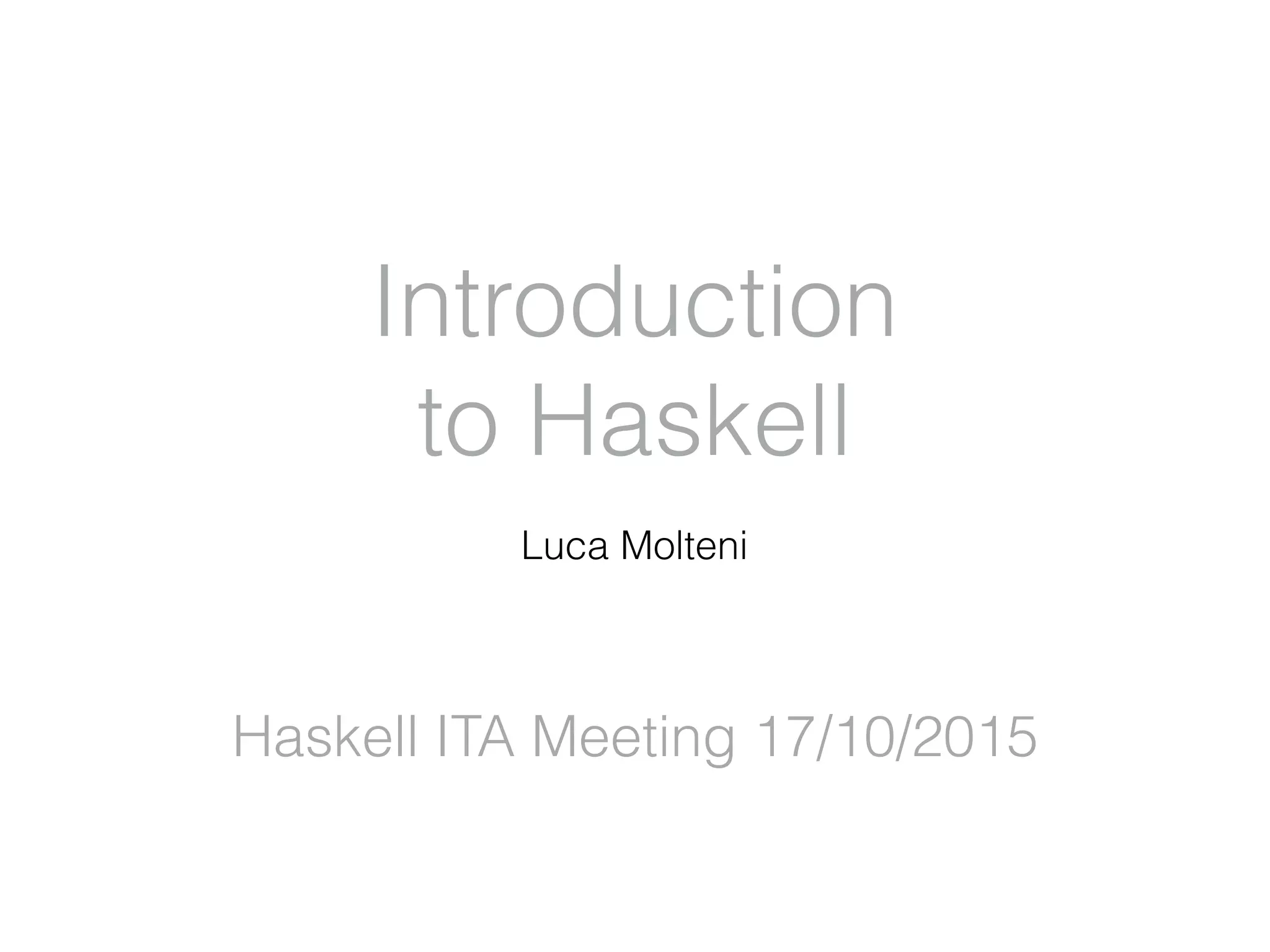 Introduction to haskell | PDF | Programming Languages | Computing