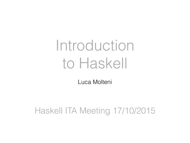 Introduction to haskell | PDF | Programming Languages | Computing