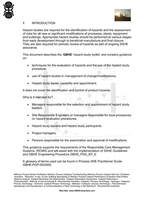 Introduction to Hazard Studies | PDF