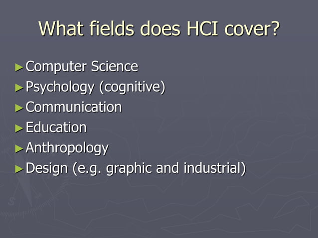 Introduction to HCI.ppt | Computer Software and Applications | Computing