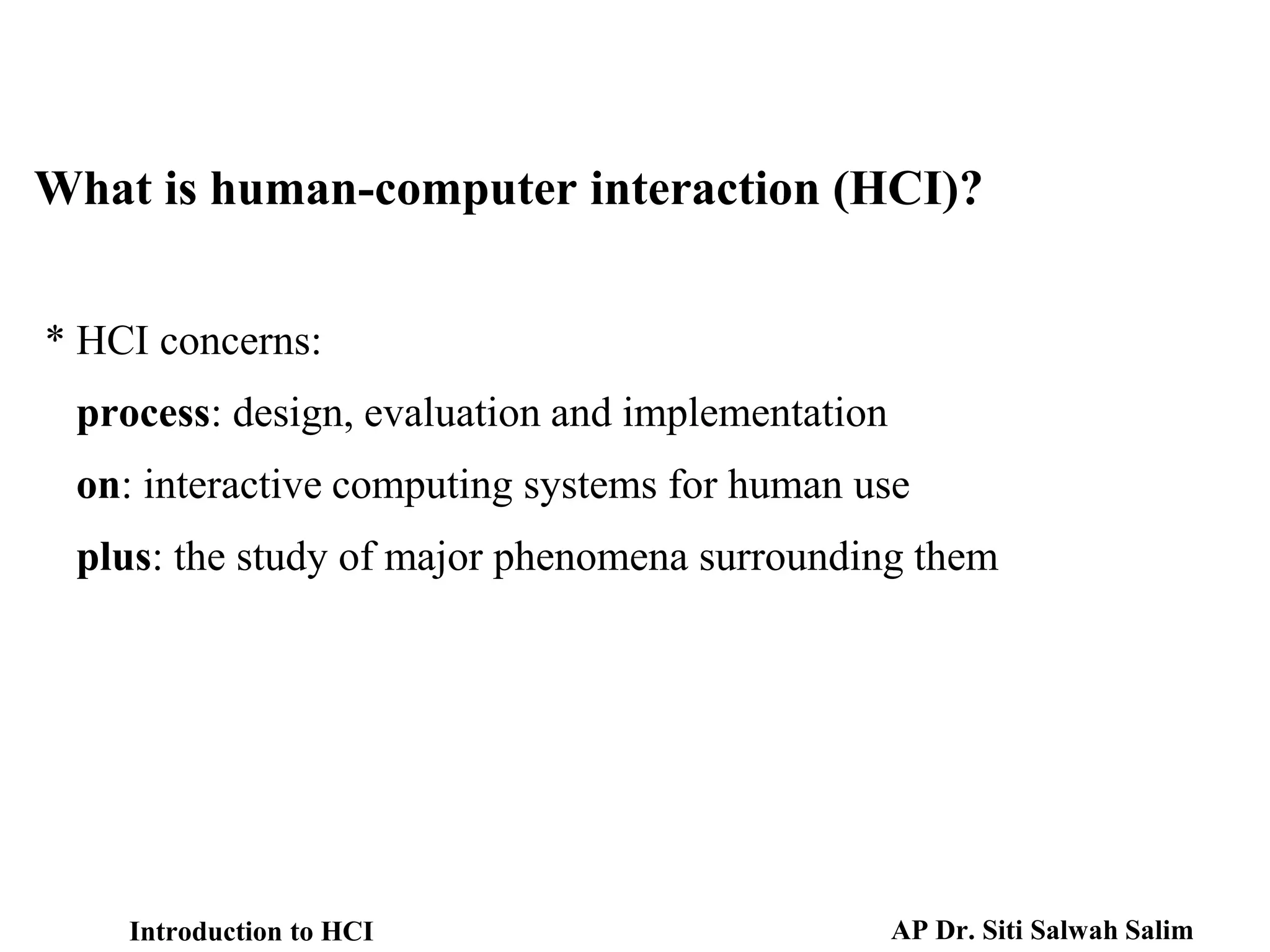 Introduction to HUMAN COMPUTER INTERACTION | PPTX