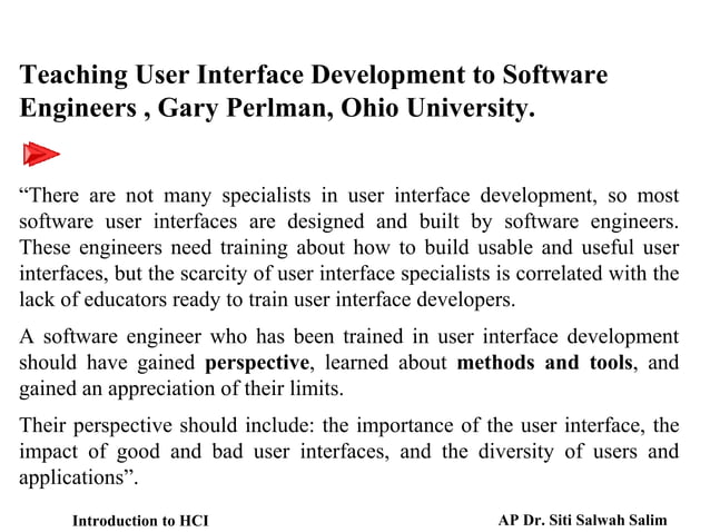 Introduction to HUMAN COMPUTER INTERACTION | PPTX | Computer Software ...