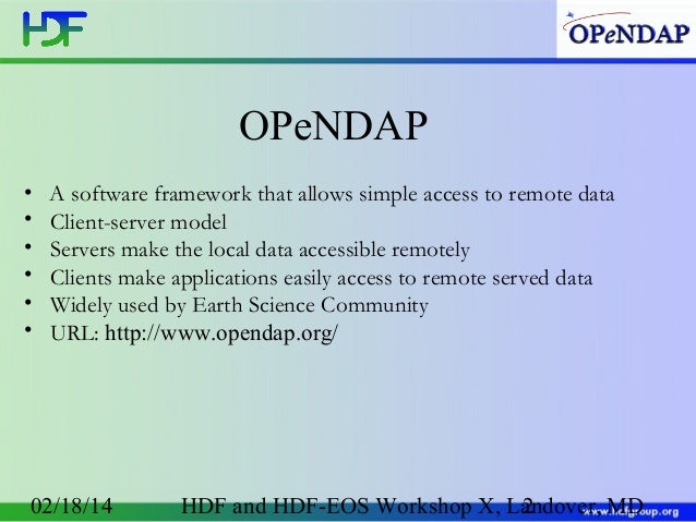 Access Hdf5 Datasets Via Opendaps Data Access Protocol Dap