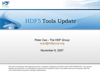 HDF5 Tools Updates | PPT