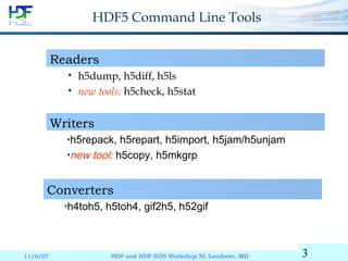 HDF5 Tools Updates | PPT