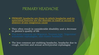 iNTRODUCTION TO HEADACHE | PPT
