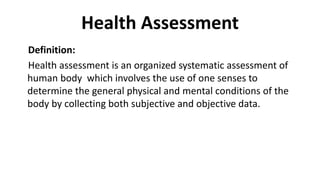 Introduction to health assessment | PPT