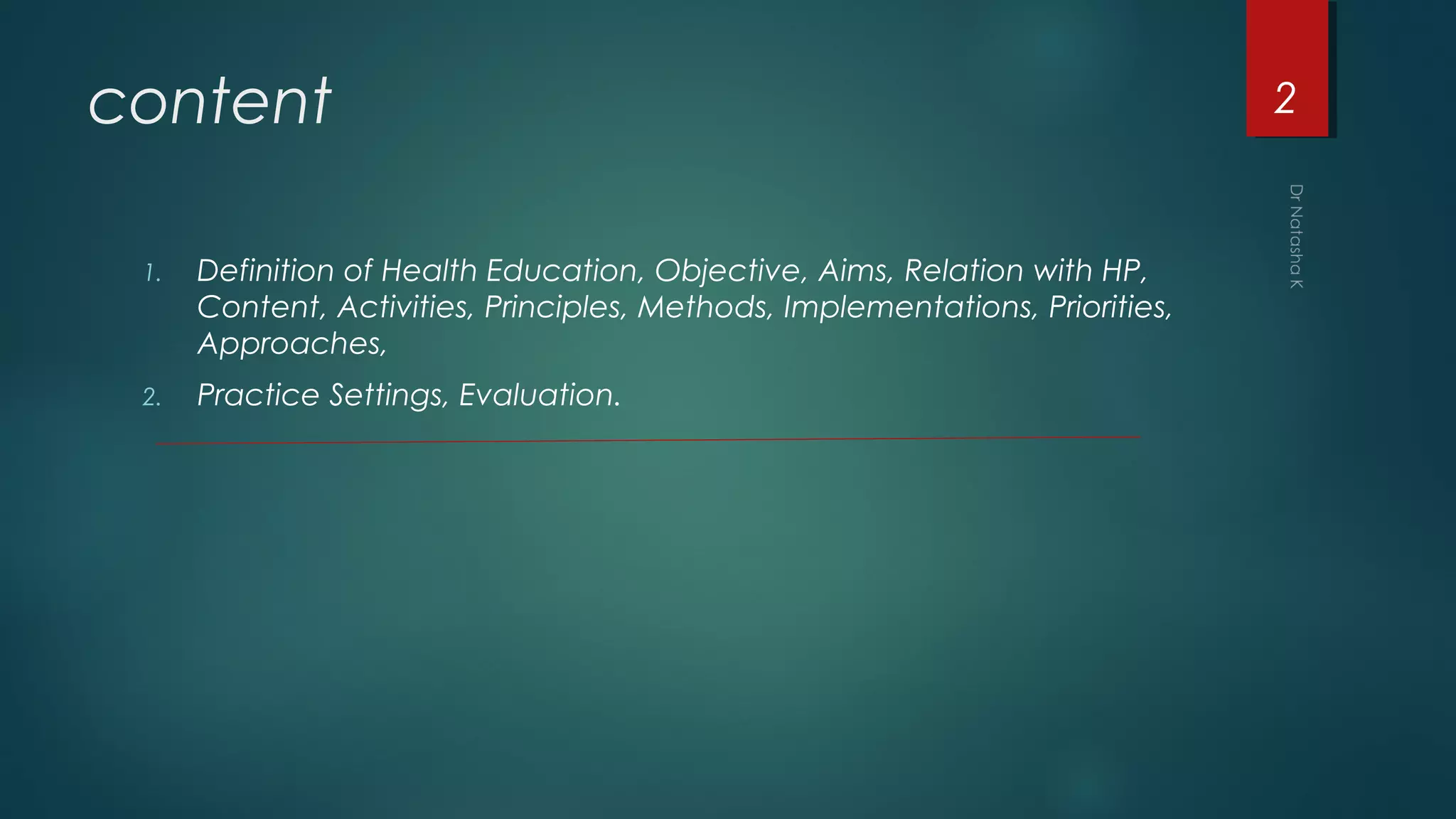 Introduction to health education | PPT