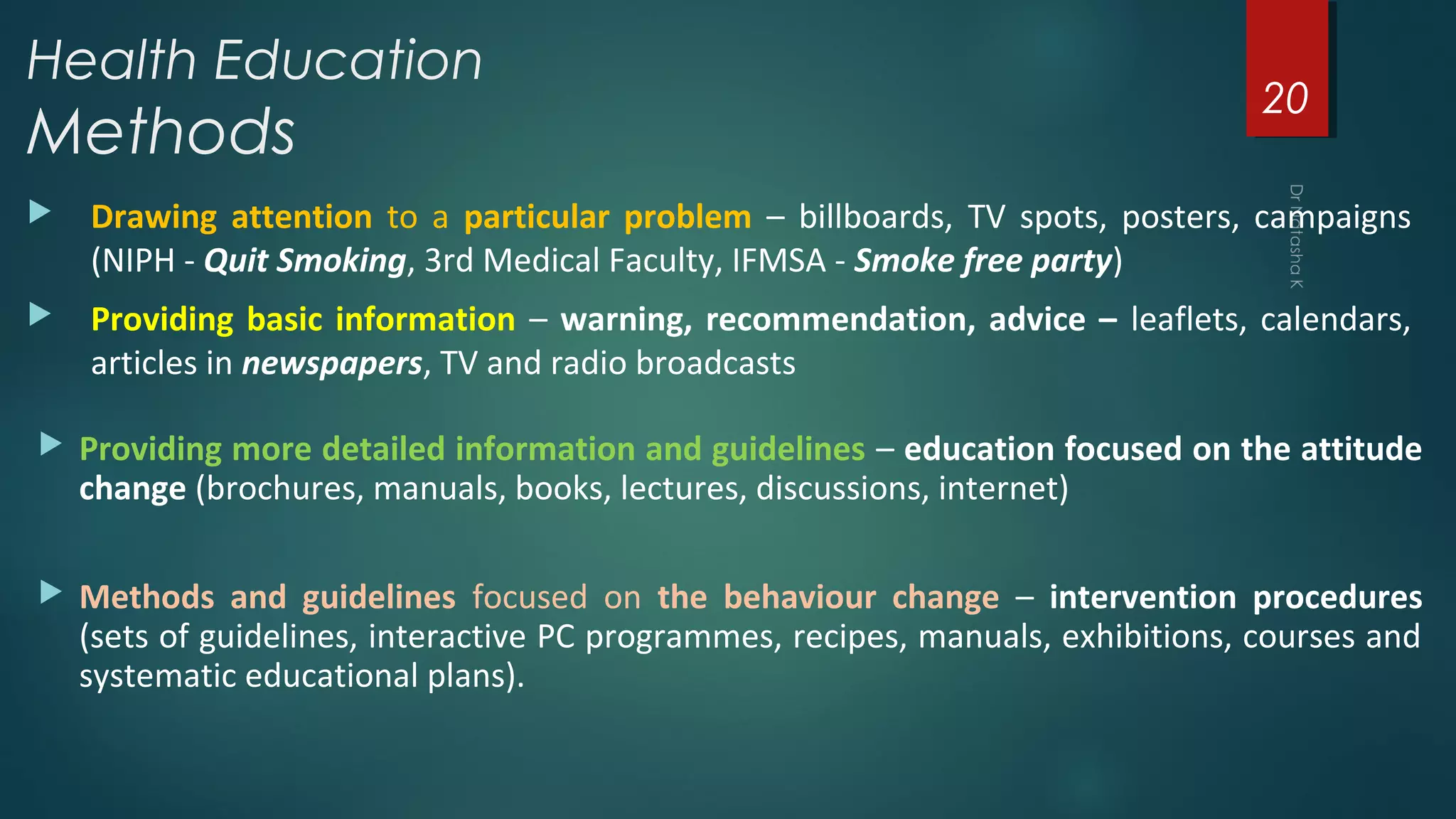 Introduction to health education | PPT