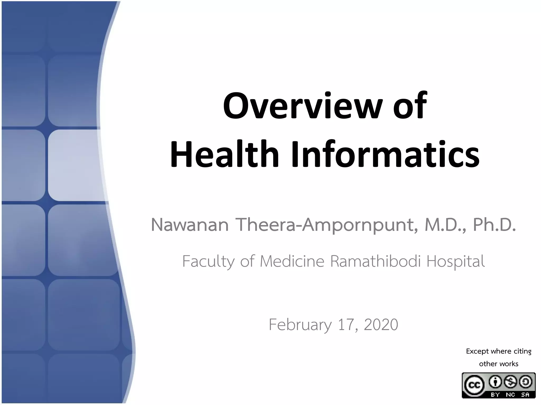 Introduction to Health Informatics and Health IT in Clinical Settings ...