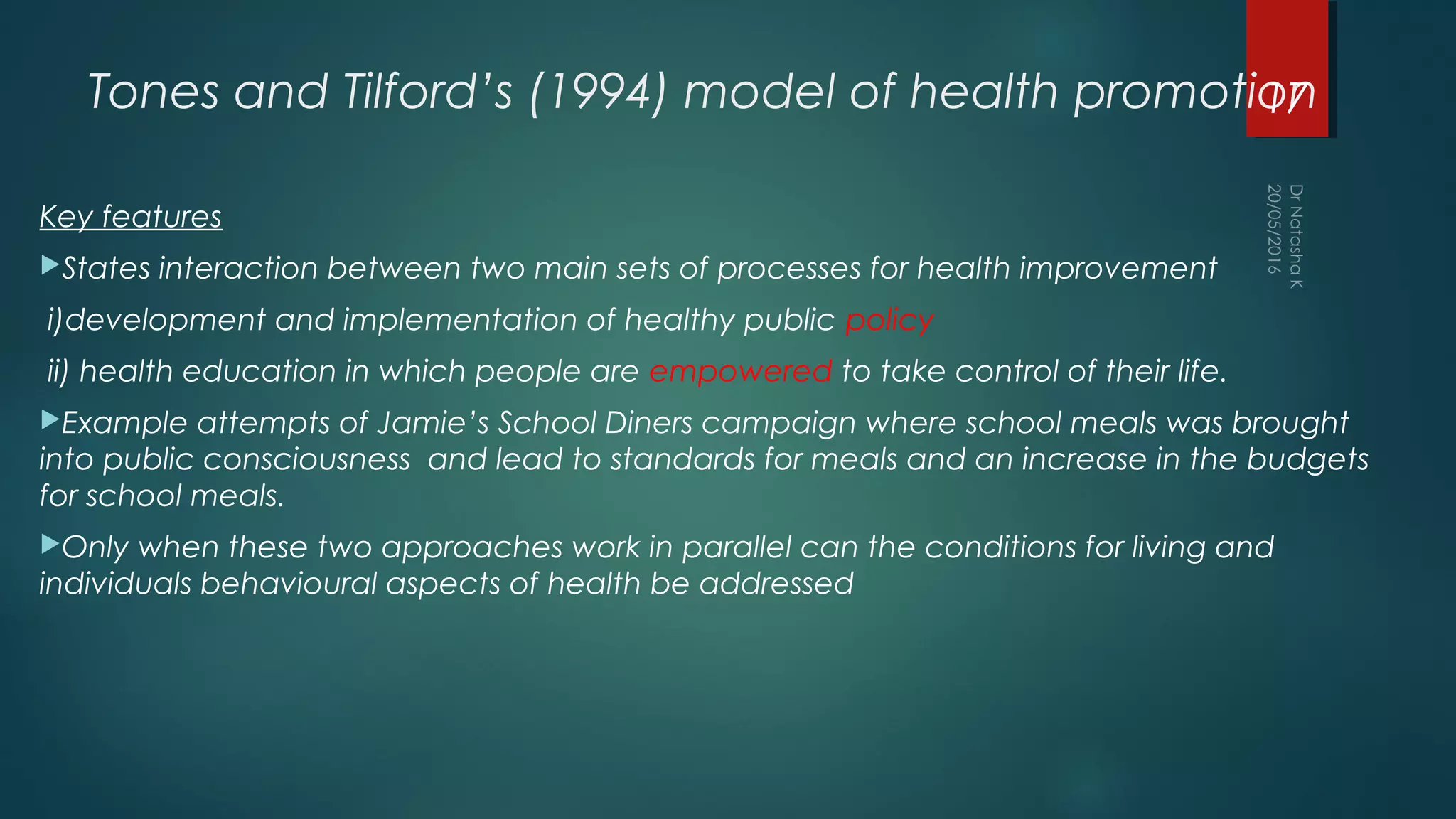 Introduction to health promotion | PPT