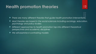 Introduction to health promotion | PPT