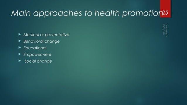 Introduction to health promotion | PPT | Medical Health