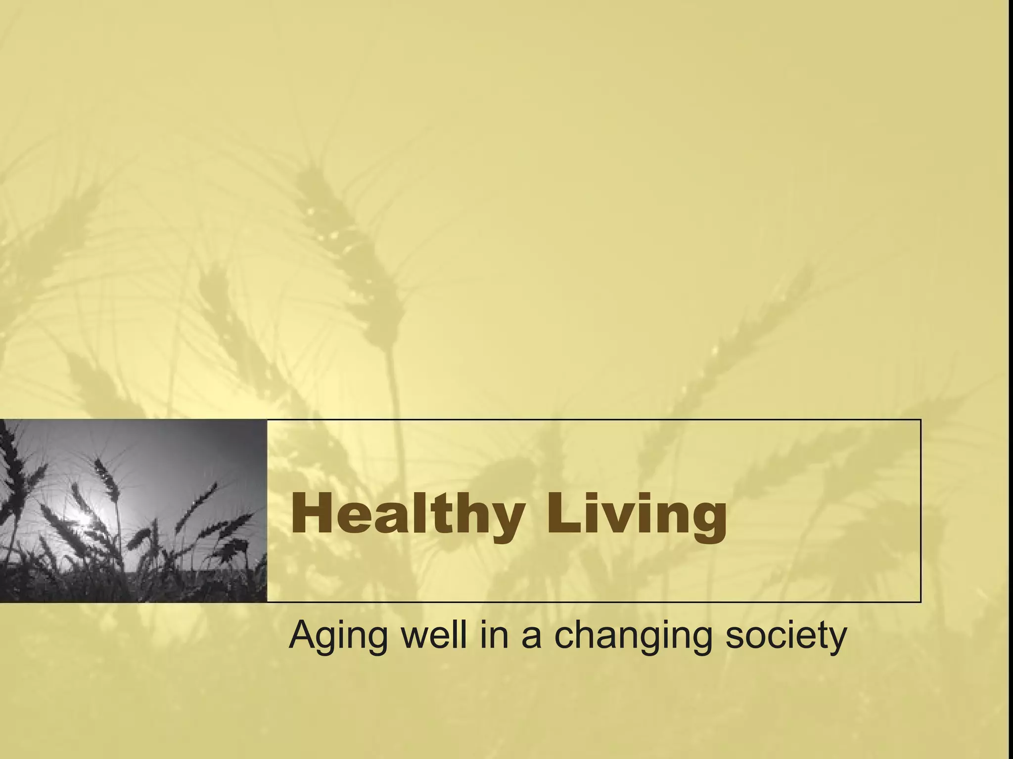 Introduction To Healthy Living | PPT