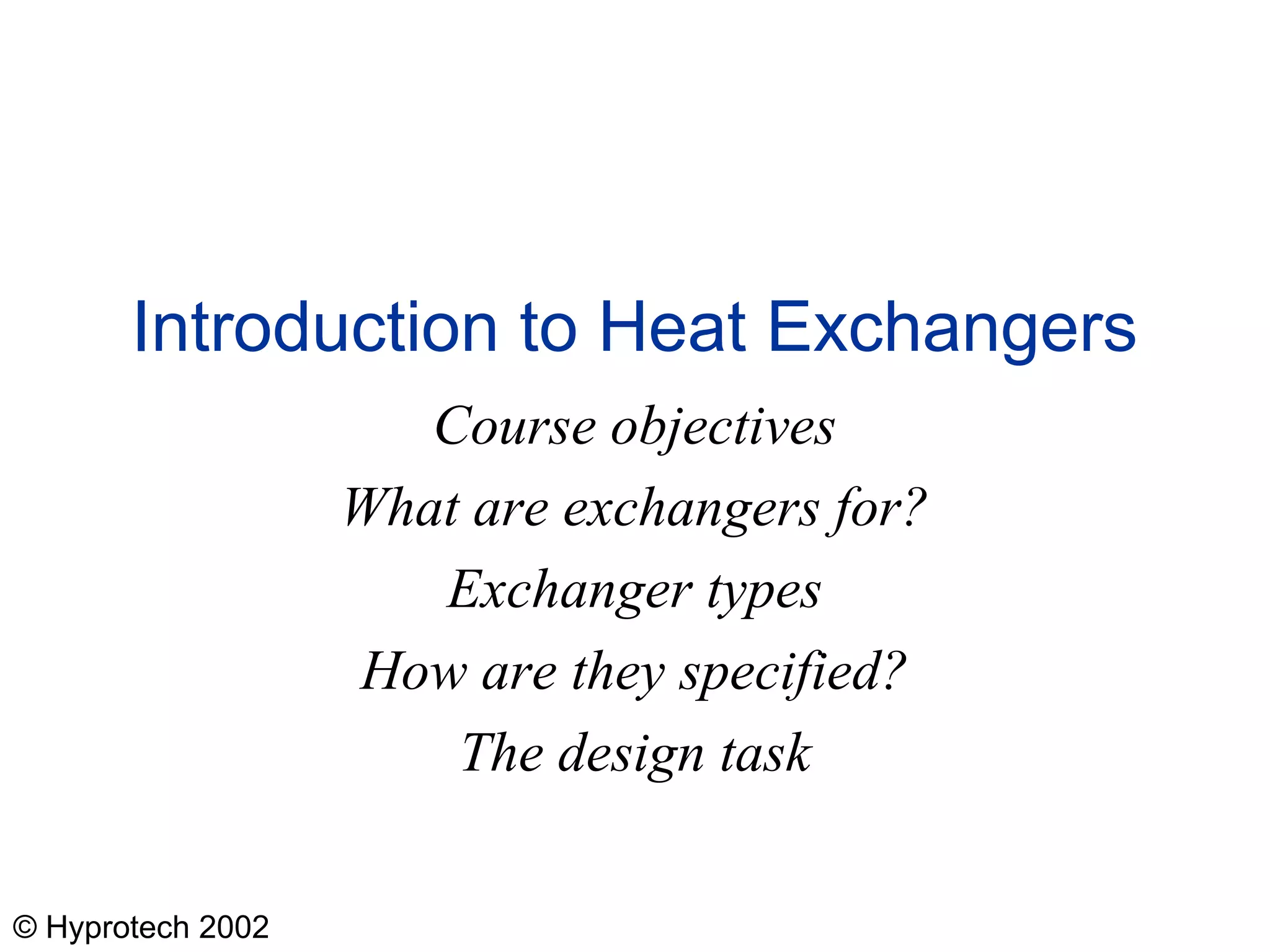 Introduction to heat exchangers | PPT