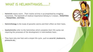 Introduction to helminthiasis | PPT
