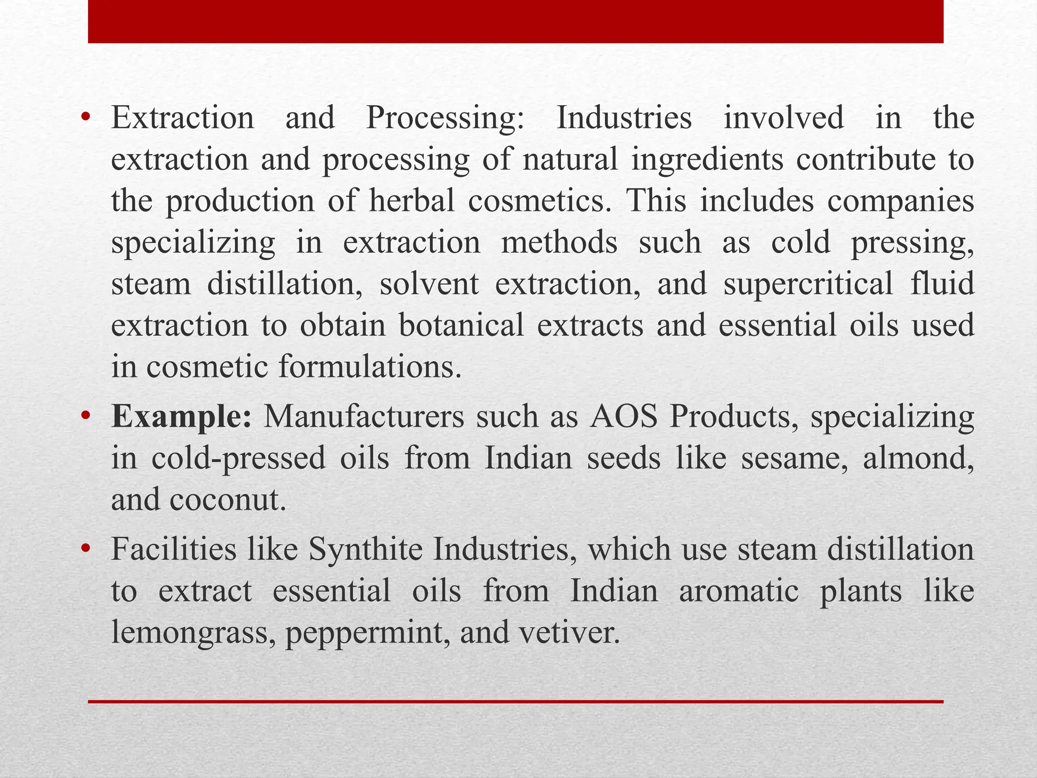 Herbal Cosmetics , Industries involved in the production of Herbal ...