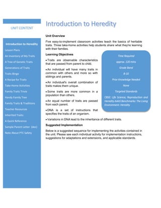 Introduction to heredity | PDF | Genetics | Science