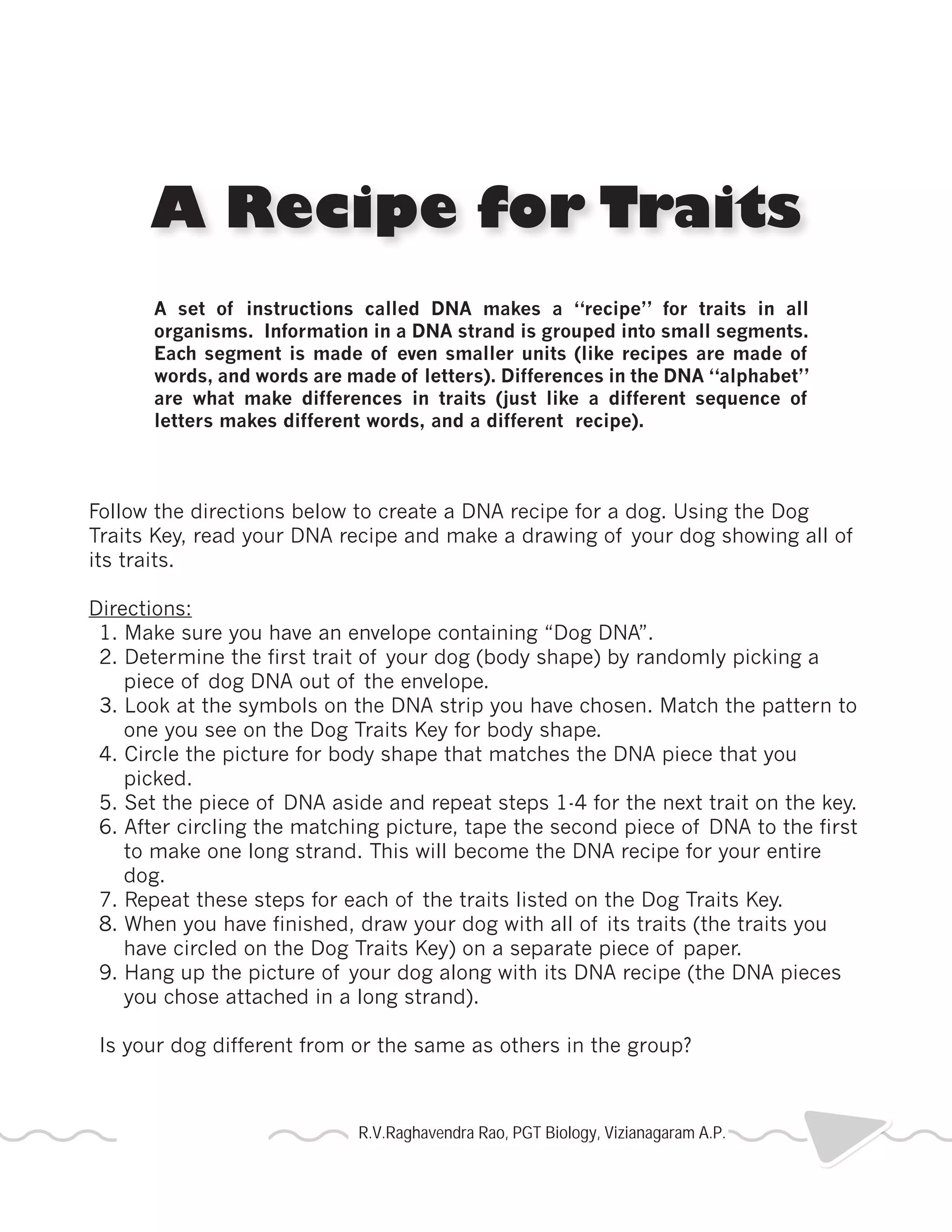 Introduction to heredity curriculum final | PDF