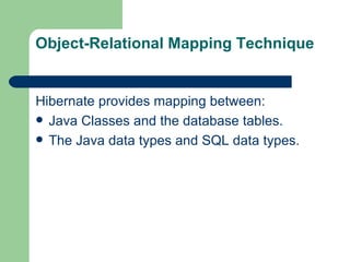 Introduction to hibernate | PPT | Databases | Computer Software and Applications
