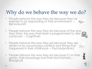 Introduction to higher psychology | PPTX