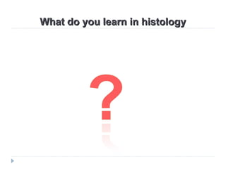 Introduction to histology | PPS