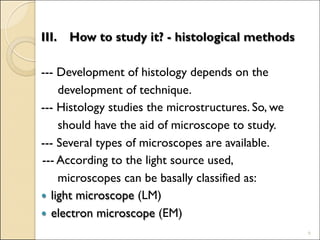 introduction to histology and its methods of study.pdf
