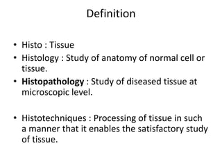 Introduction to Histopathology and Lab organization.pptx