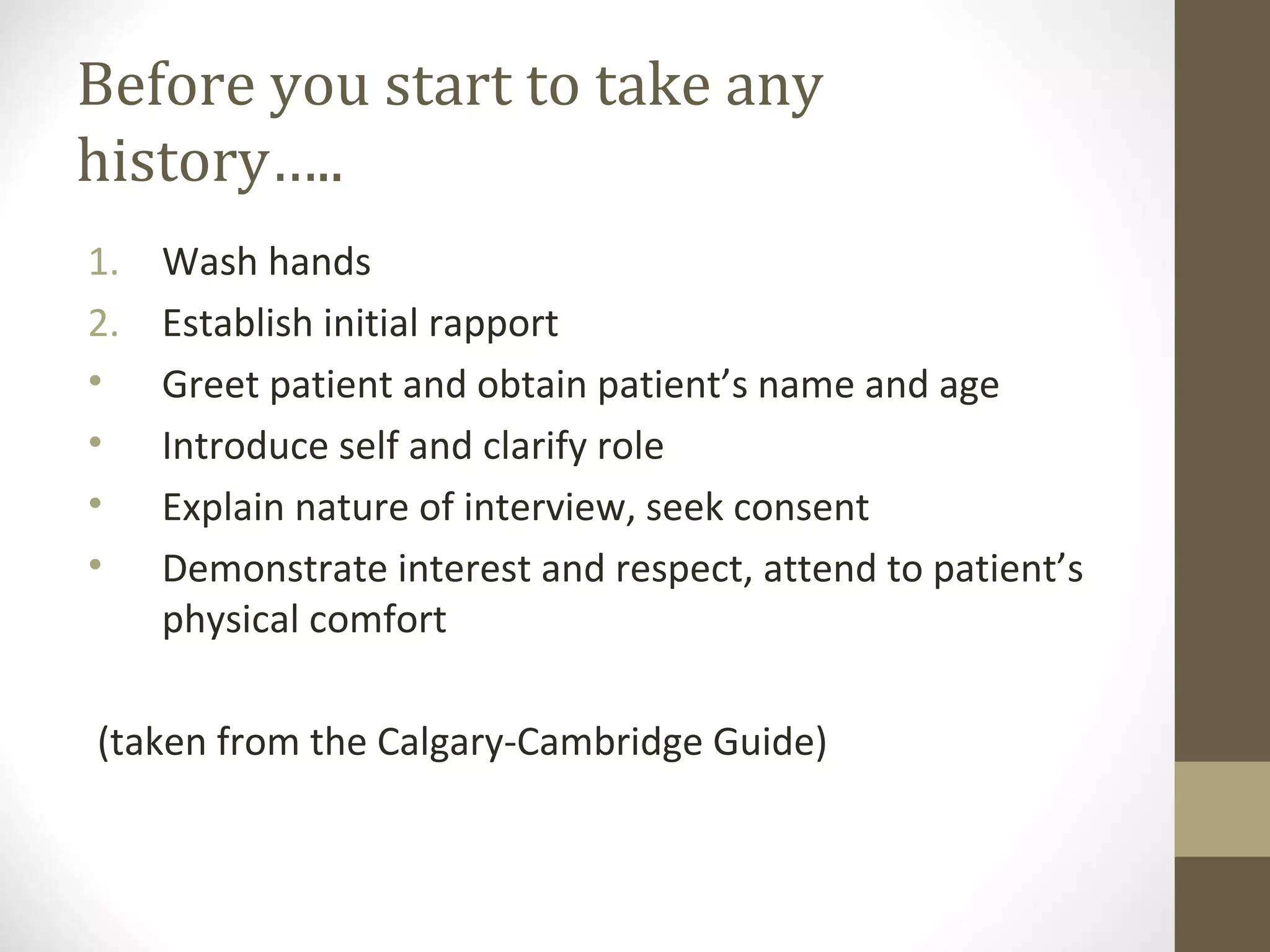 Introduction to History Taking | PPT