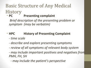 Introduction to History Taking | PPT