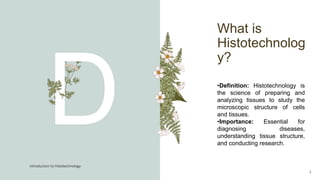 Introduction to Histotechnology.pptx.... | PPTX