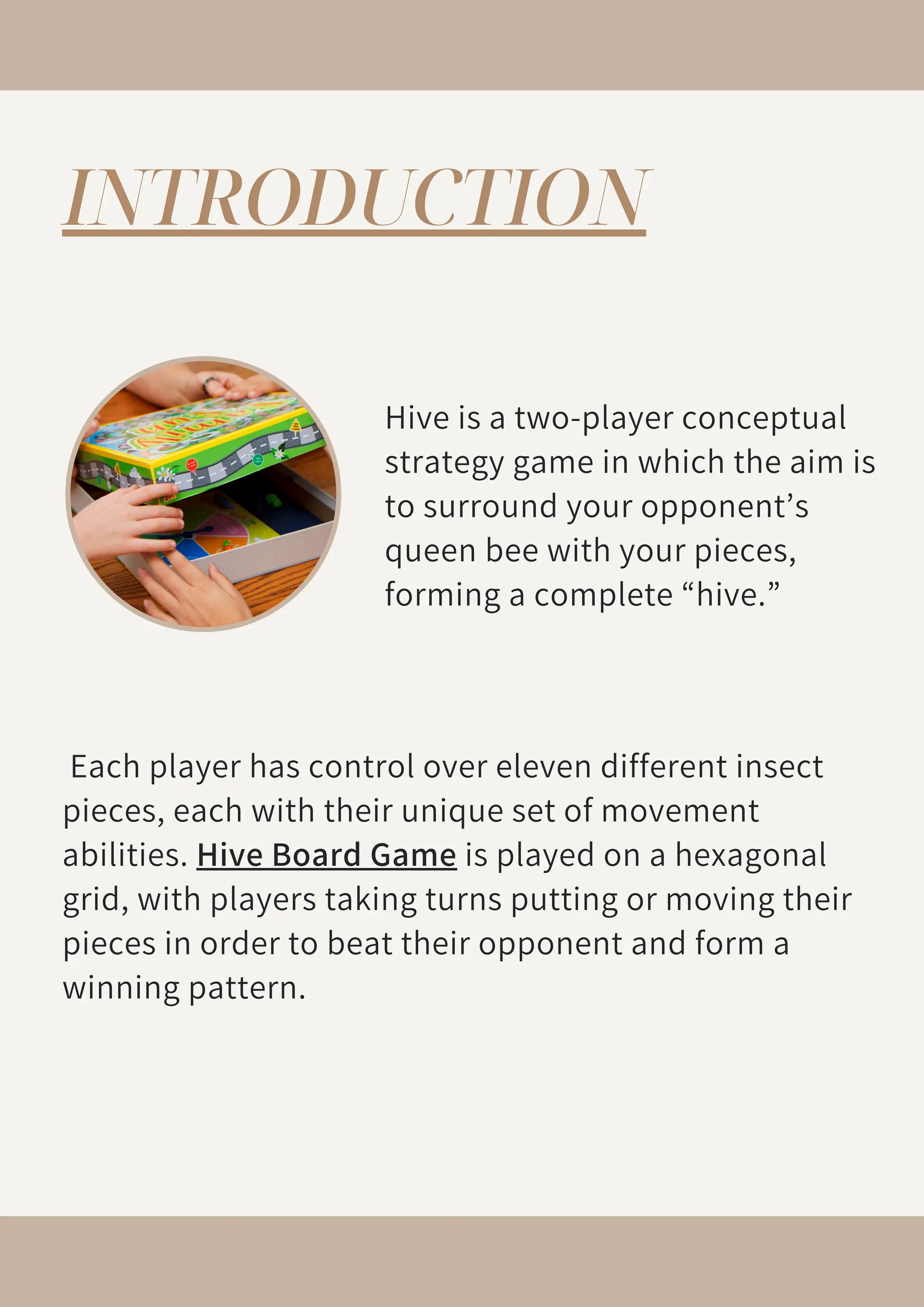 Introduction to Hive Board Games - unlocking the buzz | PDF