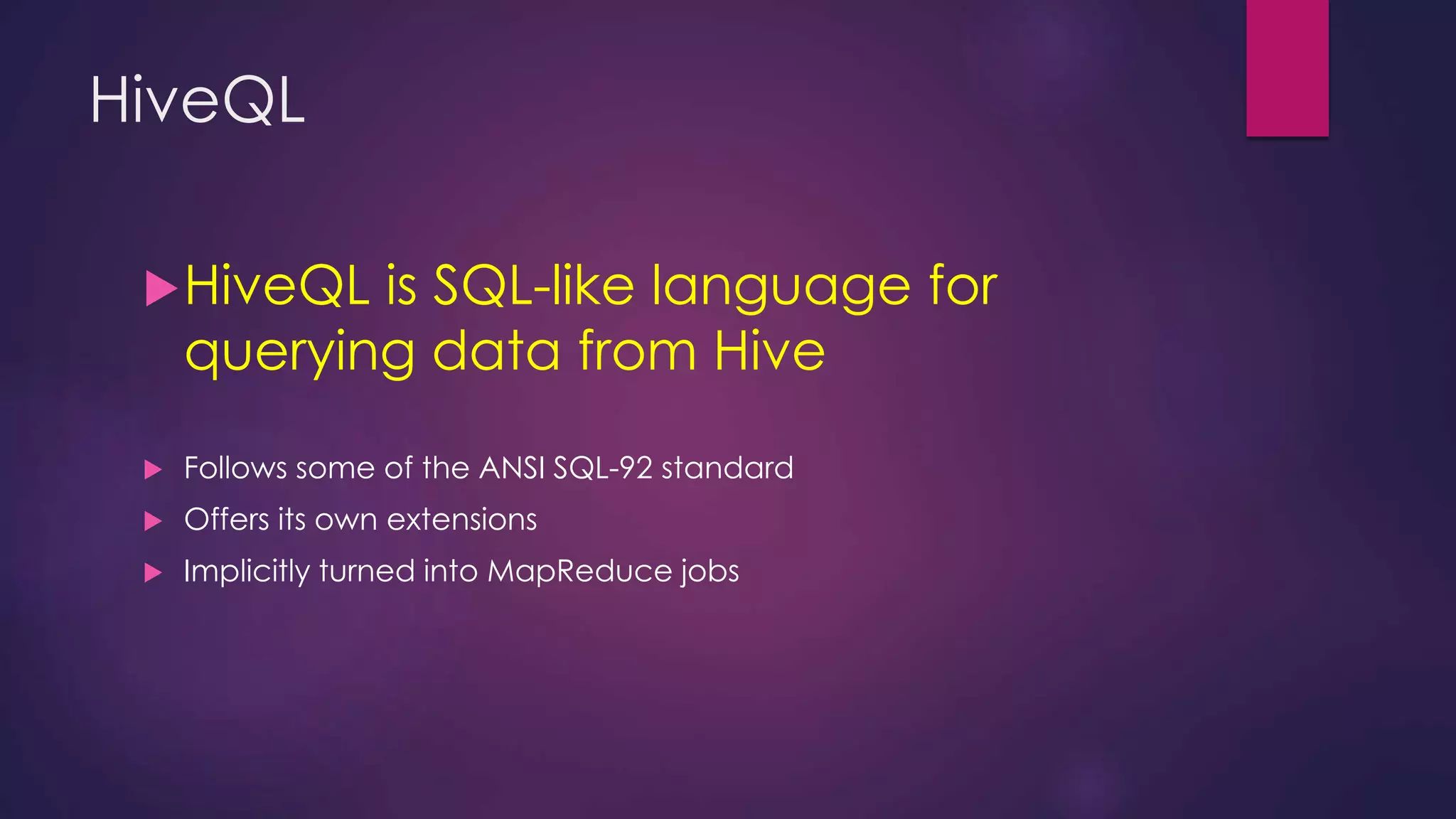 Introduction to HiveQL | PPTX