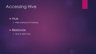 Introduction to HiveQL | PPTX