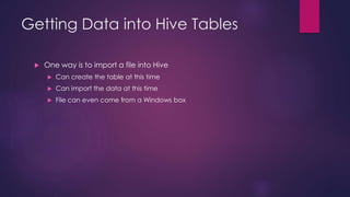 Introduction to HiveQL | PPTX