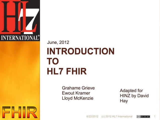 Introduction to HL7 FHIR | PPTX | Desktop Publishing | Computer Software and Applications