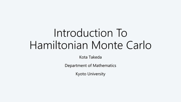 Introduction to hmc | PPTX