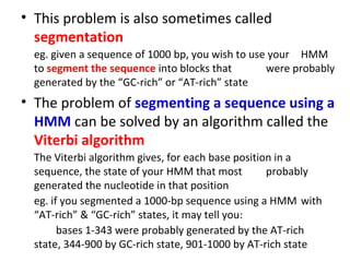 Introduction to HMMs in Bioinformatics | PPT