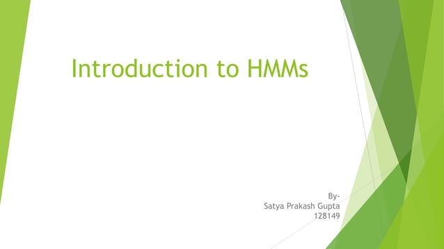 Introduction to hmm | PPTX
