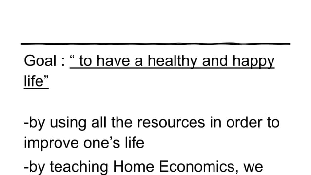 Introduction to Home Economics Literacy | PPTX | Education