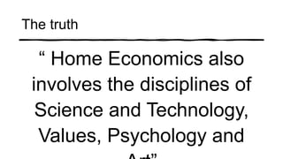 Introduction to Home Economics Literacy | PPTX