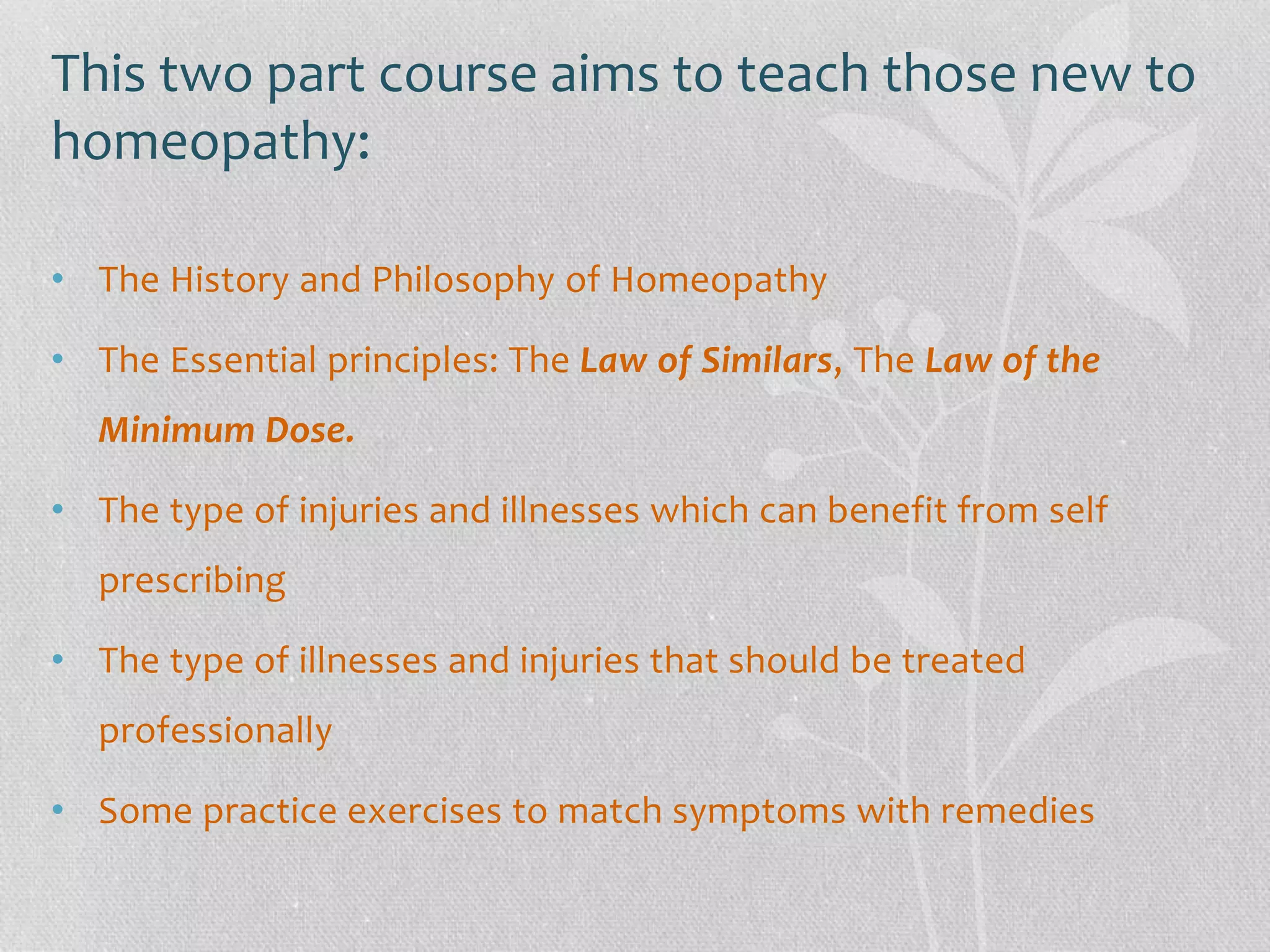 Introduction To Homeopathy | PPTX