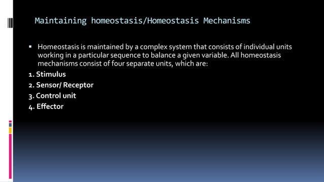 Introduction to homeostasis | PPTX