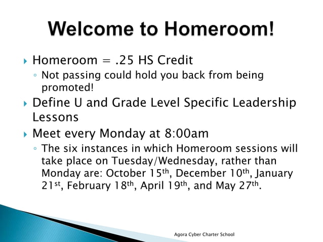 Introduction to homeroom | PPT