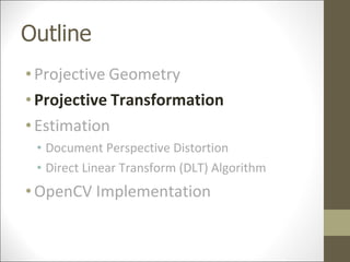 Introduction to homography | PPT