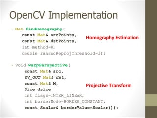 Introduction to homography | PPT