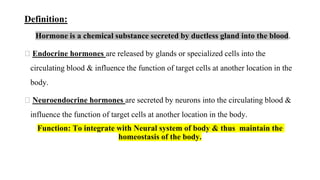 Introduction to hormones | PPTX