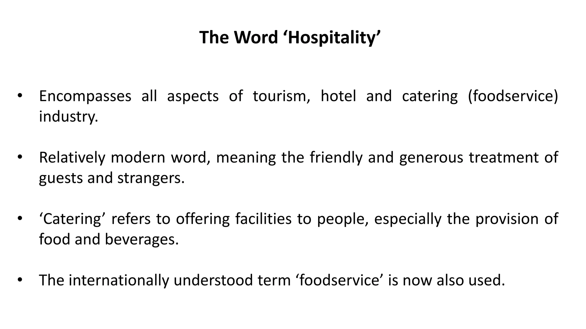 Introduction to hospitality industry | PPTX