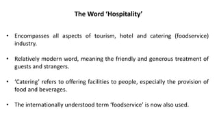 Introduction to hospitality industry | PPTX