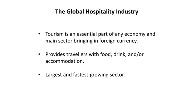 Introduction to hospitality industry | PPTX